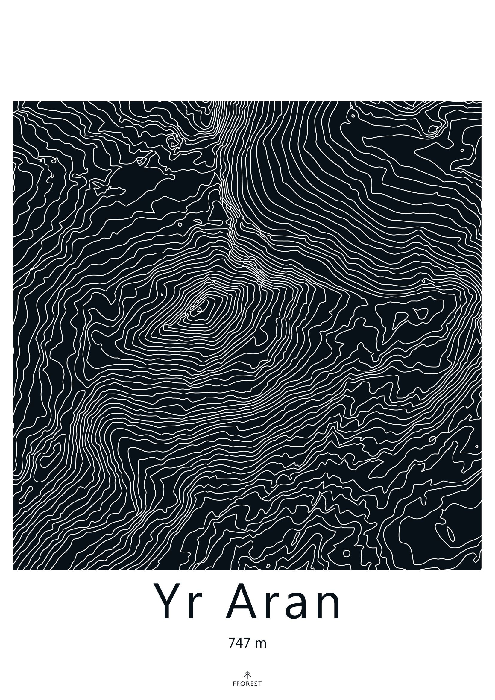 Contour Map Post Cards of Eryri Mountains snowdonia A6 - Etsy