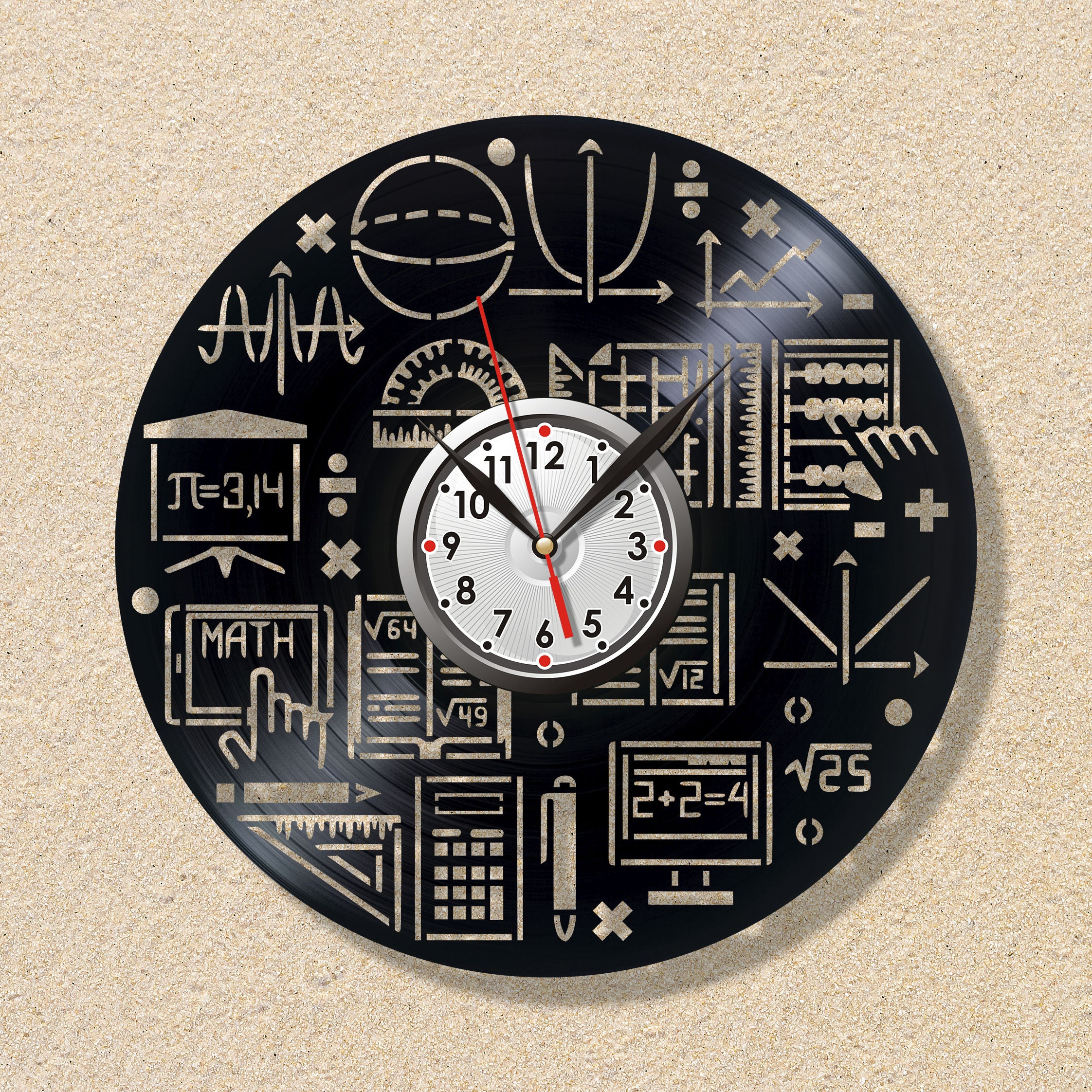 Vinyl clock Math method clock School decor Mathematics clock | Etsy