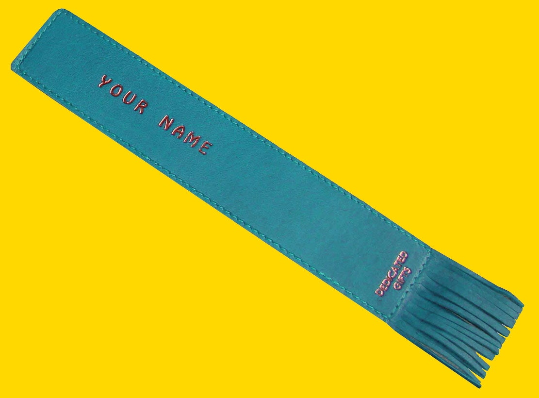 Bookmarks Six Personalized Book Markers Leather and Suede Any - Etsy