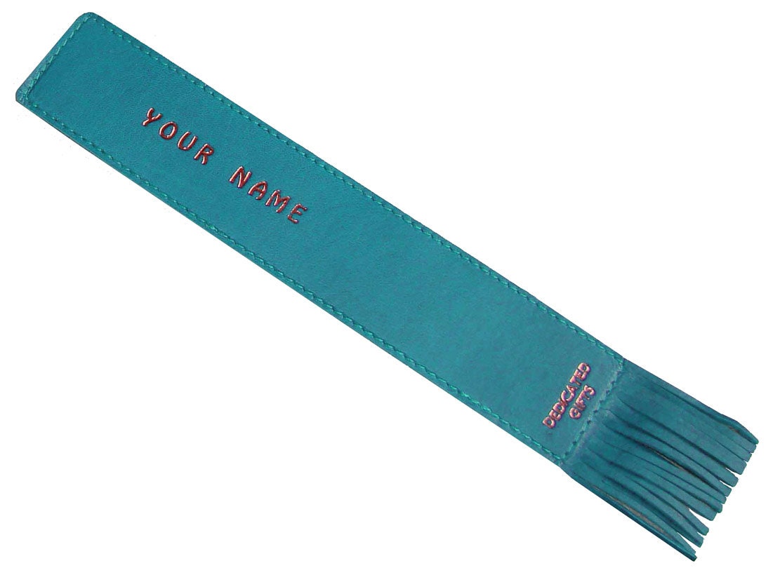 Bookmarks Six Personalized Book Markers Leather and Suede Any | Etsy