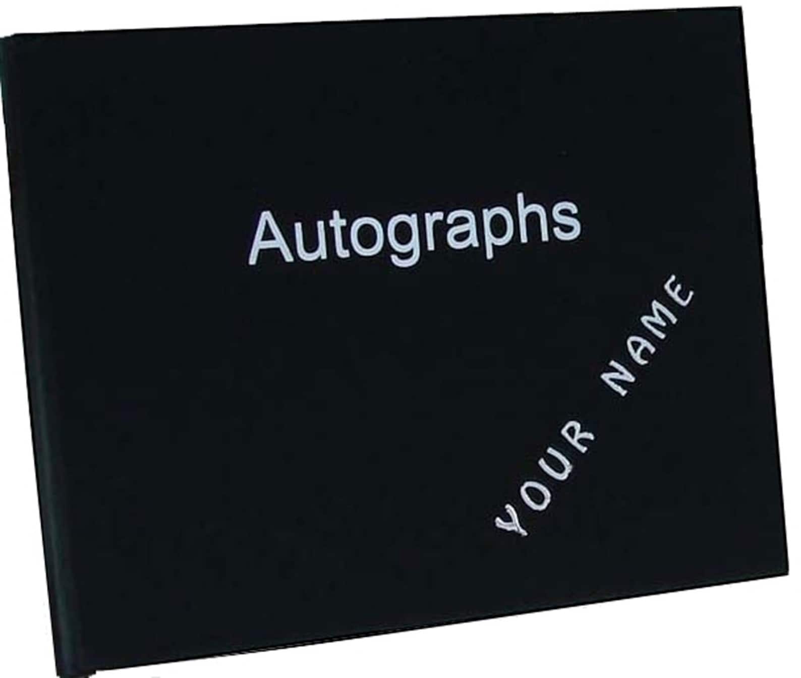 PERSONALISED Blank Autograph Book Around 96 Blank Pages of Various ...