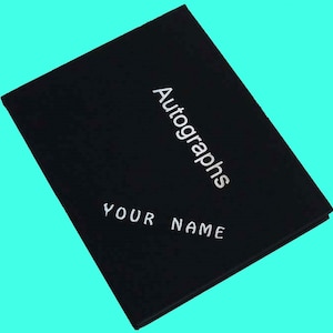 PERSONALISED Blank Autograph Book Around 96 Blank Pages of Various ...