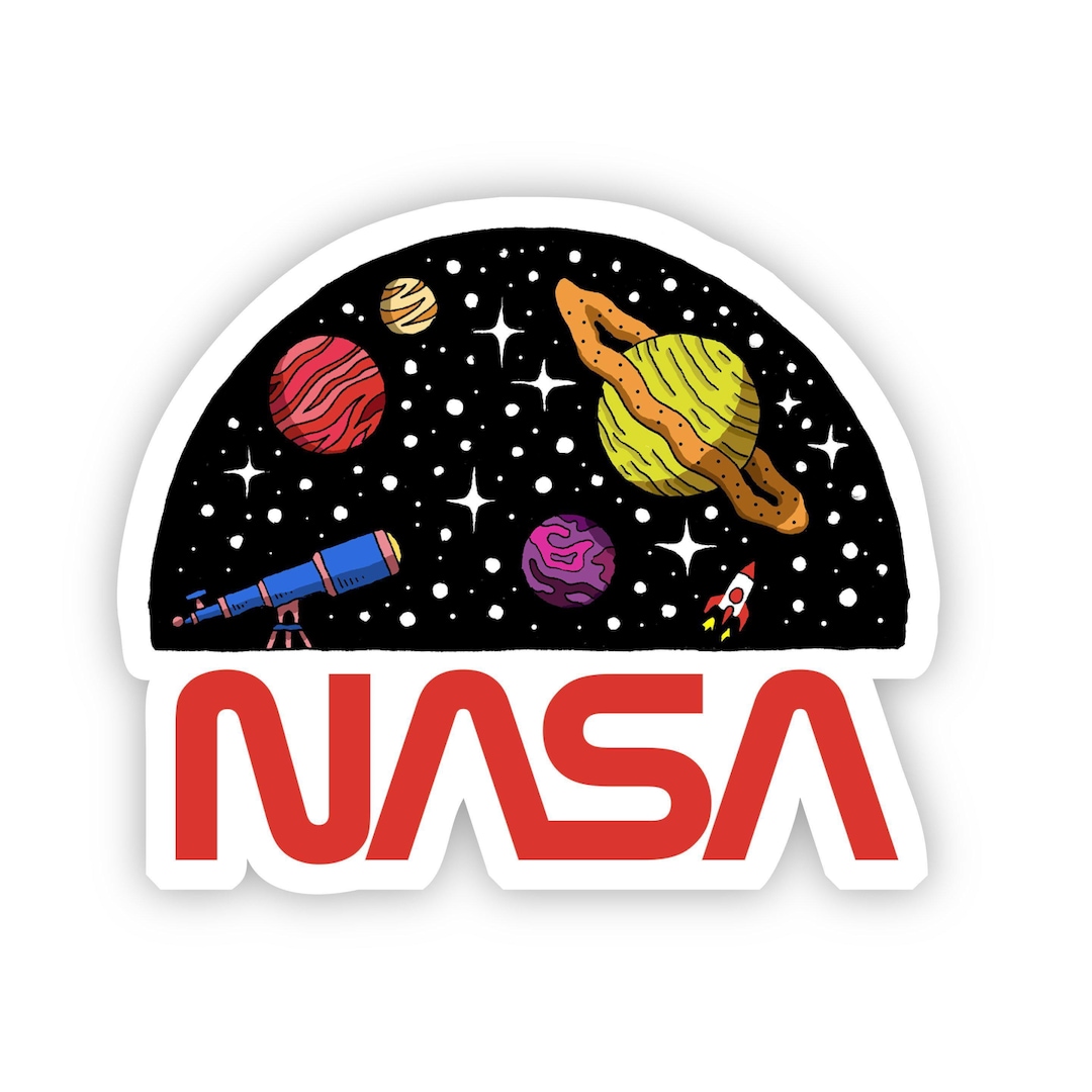 NASA Telescope & Planets Sticker - Etsy