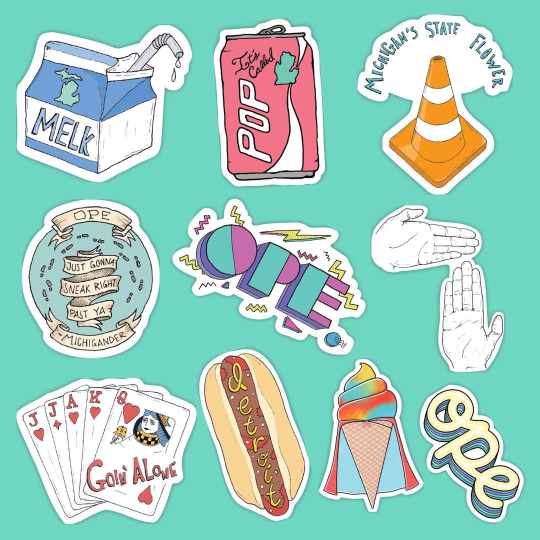 Michigan Sticker 10 Pack Classic - Etsy