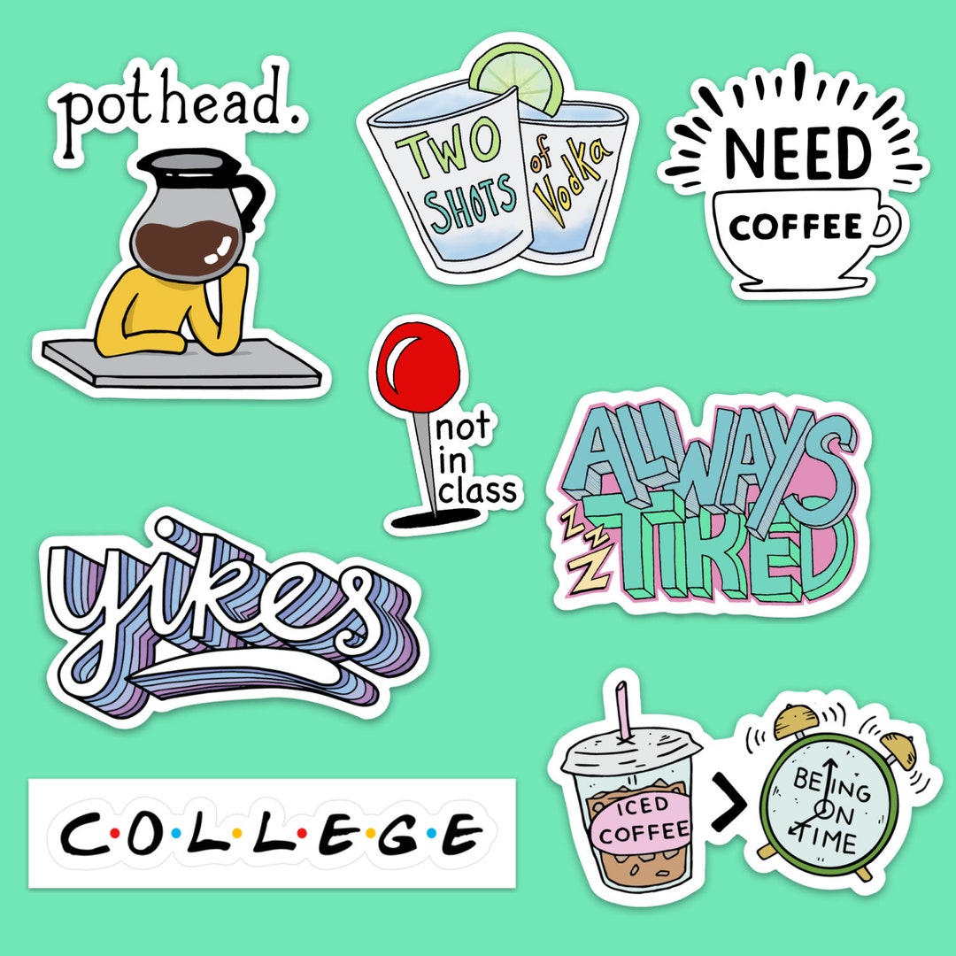 College Student Sticker Pack - Etsy