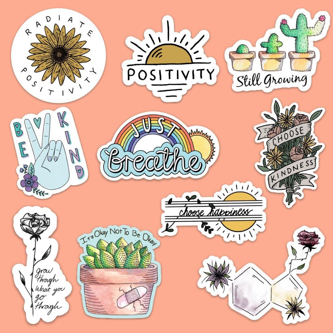 Mental Health Sticker 10 Pack - Etsy