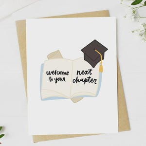 Welcome to Your Next Chapter Graduation Book Card - Etsy