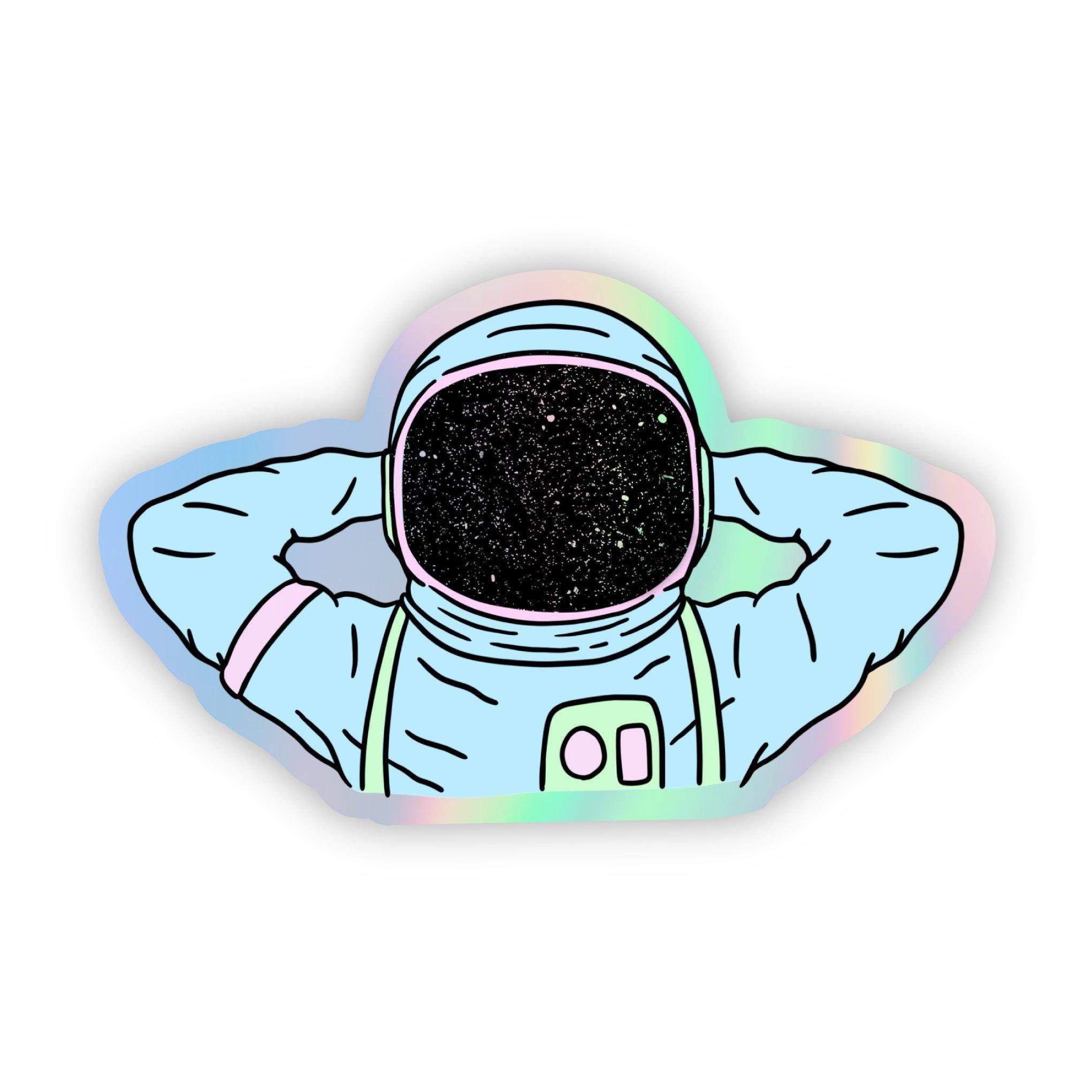 Astronaut Holographic Sticker - Laptop Stickers, Waterproof Stickers ...