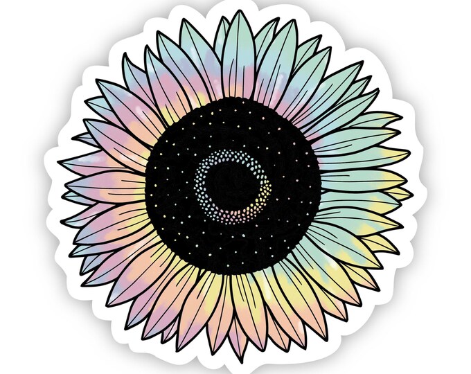 Be Happy Tie Dye Aesthetic Sticker - Etsy