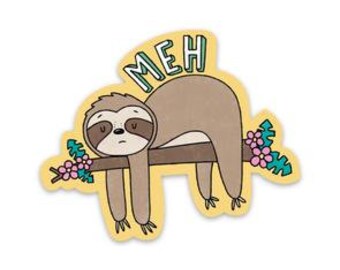 Meh Sticker - Etsy