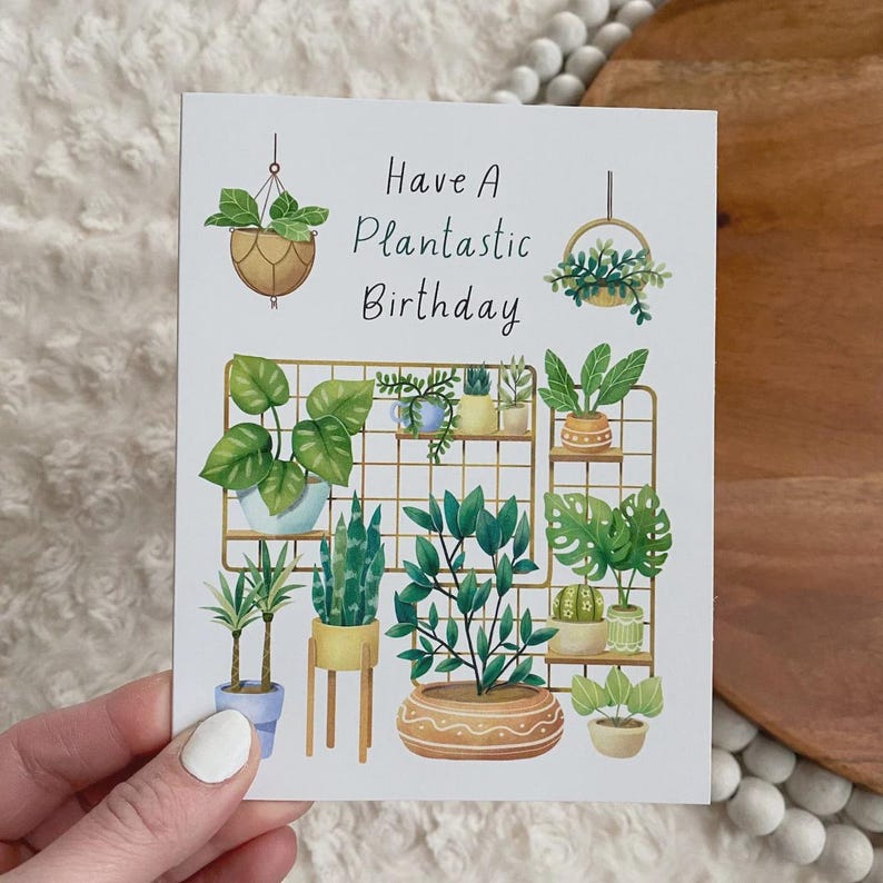 Have A Plantastic Birthday Greeting Card - Etsy