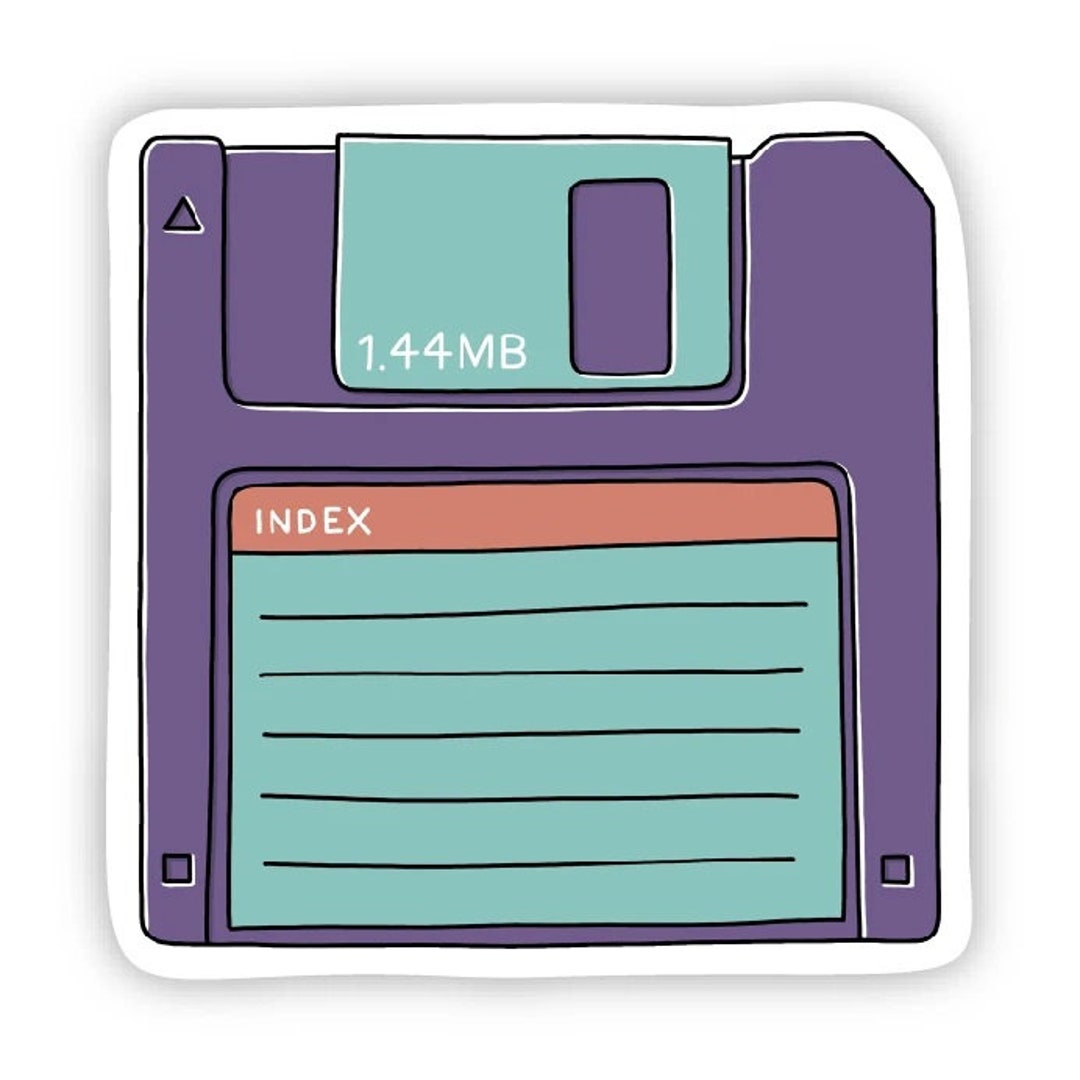 Floppy Disk Sticker - Etsy