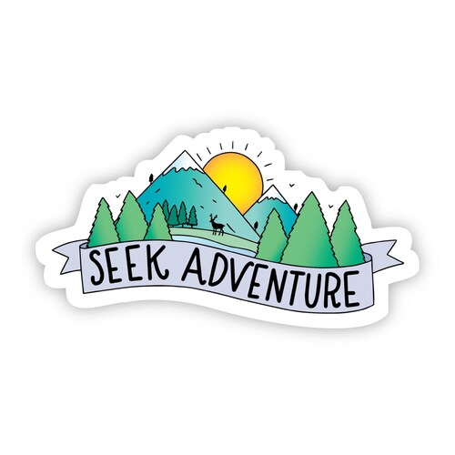 Adventure Sticker Adventure Starts Here Outdoors Stickers - Etsy