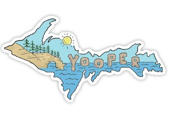 Yooper Car Decal Upper Peninsula of Michigan-hashtag - Etsy