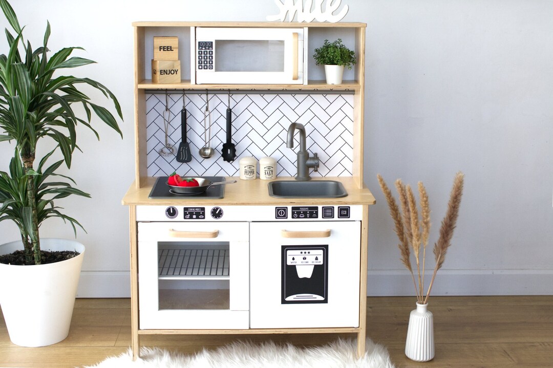 IKEA Duktig Play Kitchen Sticker Set - Black Vinyl Decals - Etsy