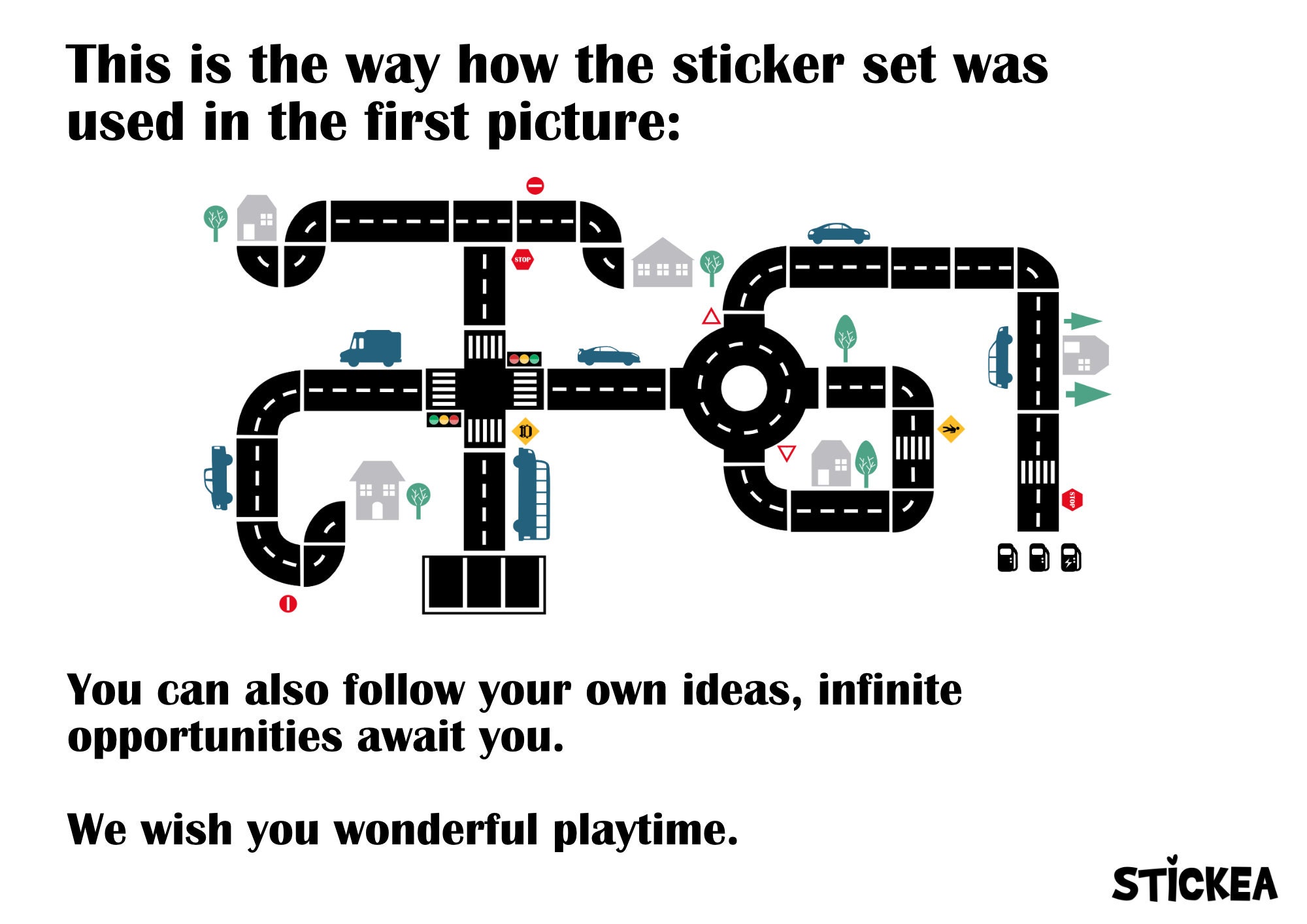 Black Road Sticker Set for IKEA Trofast Storage System (trofast ...