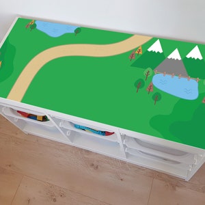 Green Countryside Decal for IKEA Trofast WHITE/GRAY Storage System ...