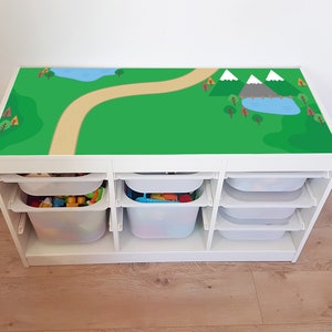 Green Countryside Decal for IKEA Trofast WHITE/GRAY Storage System ...