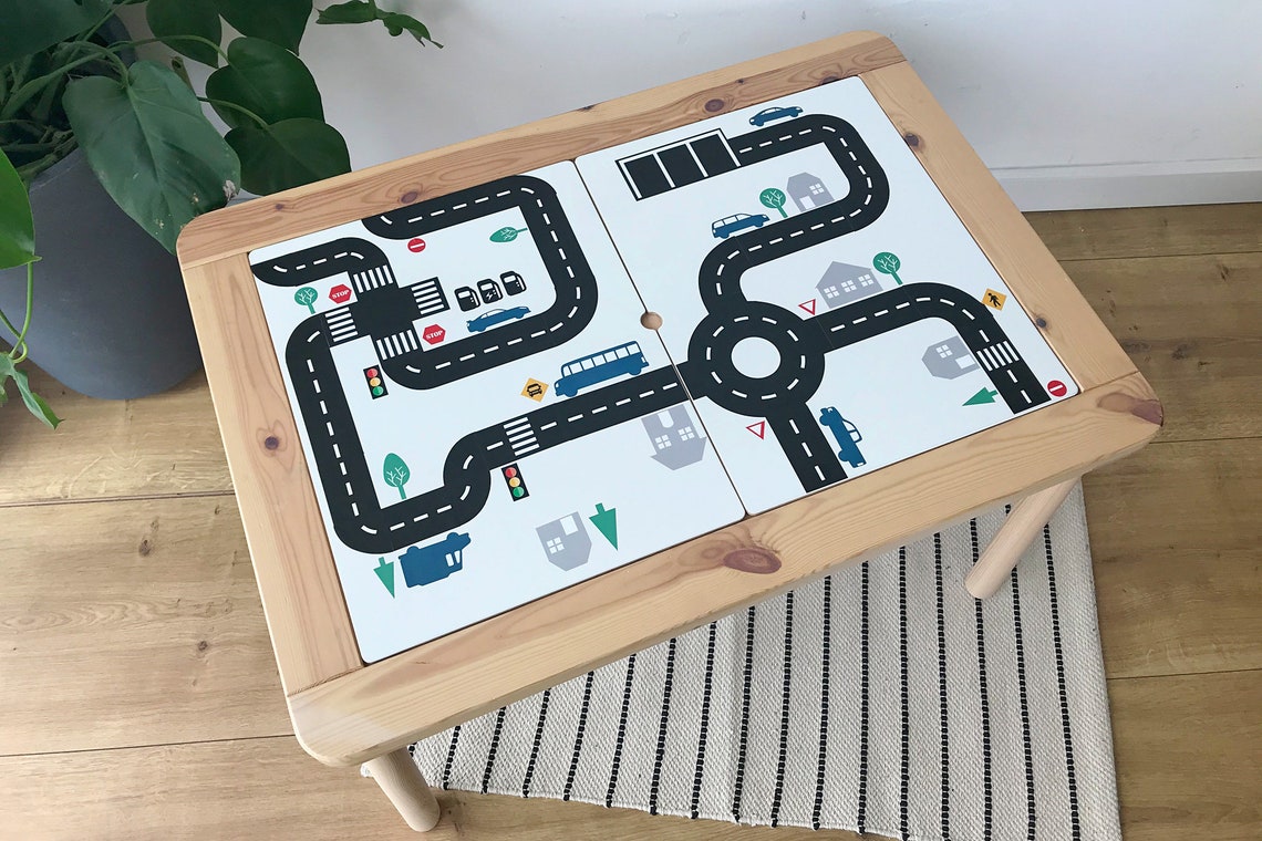 Black Road Sticker Set for IKEA Flisat Table (table Not Included ...