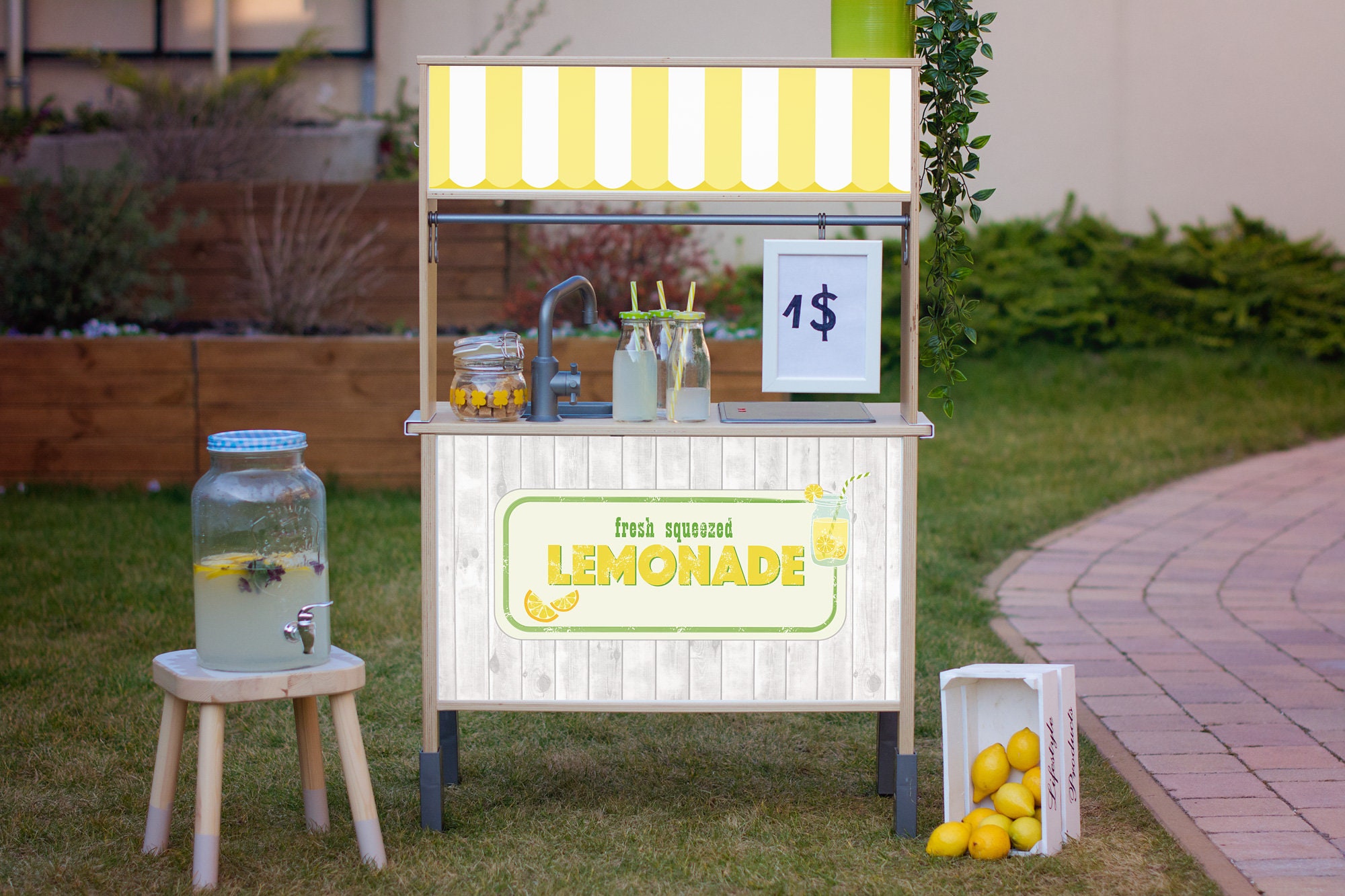 Lemonade Stand Sticker for IKEA Duktig Play Kitchen play - Etsy
