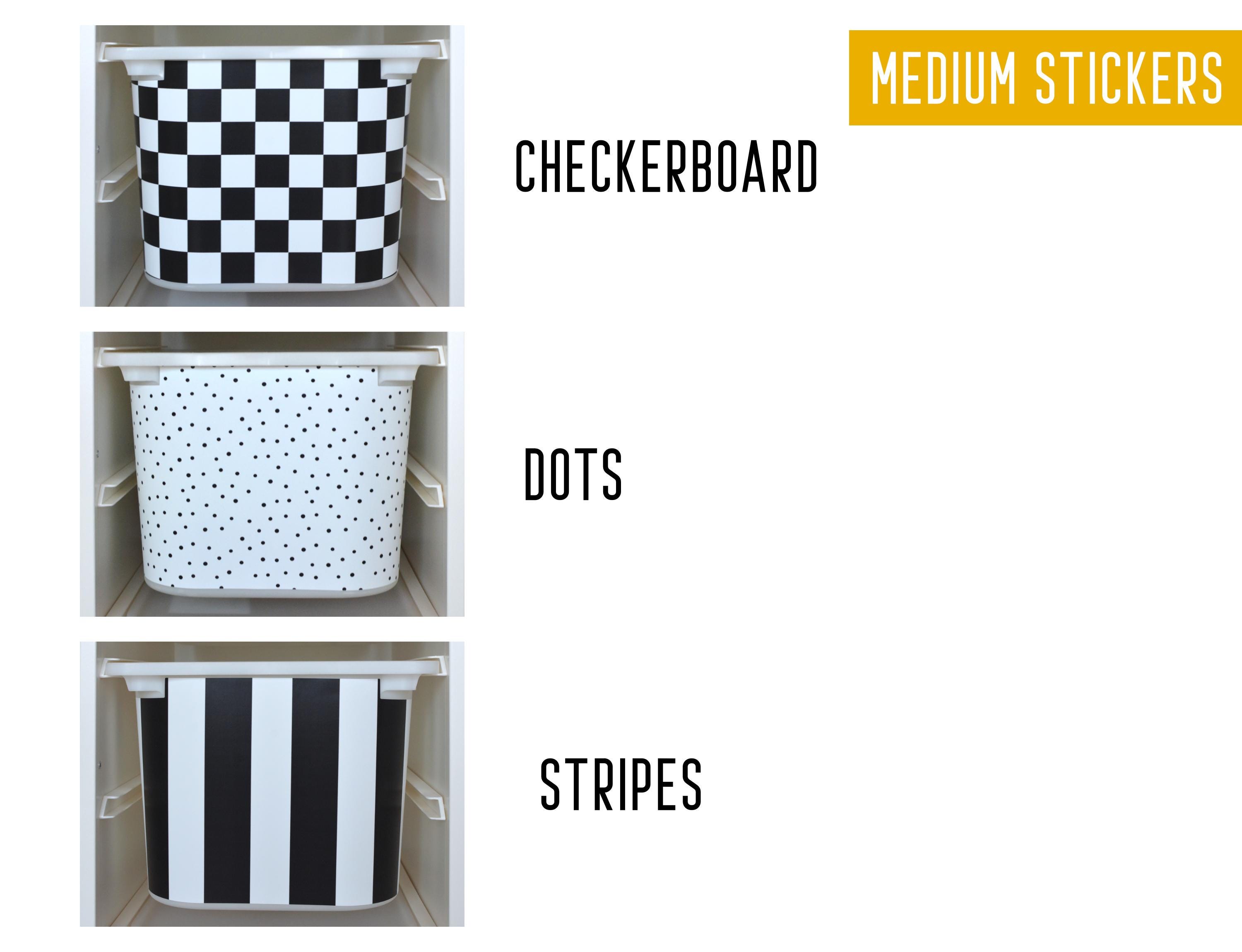 Black and White Wrap Stickers for IKEA Trofast Storage Box ...