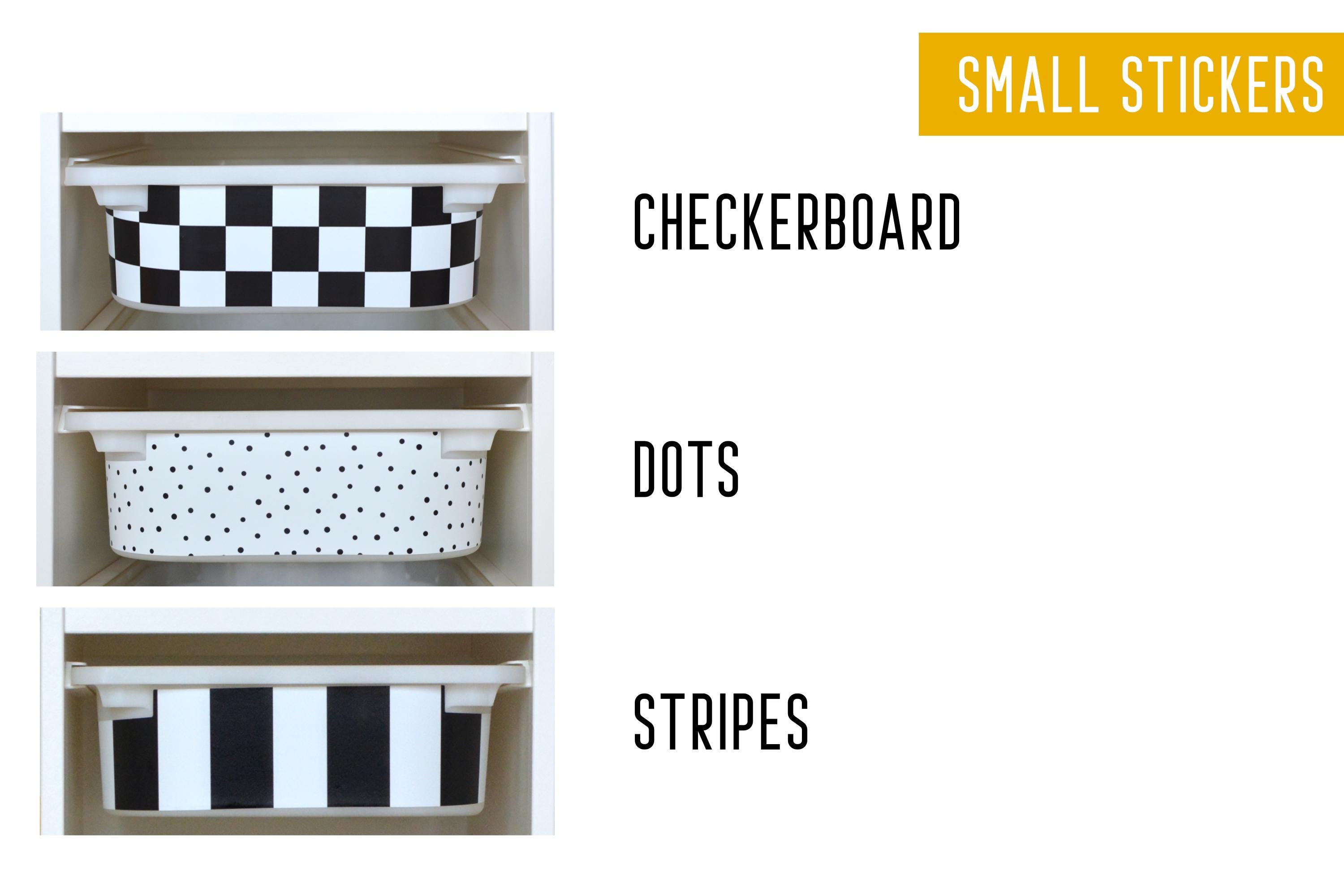 Black and White Wrap Stickers for IKEA Trofast Storage Box ...