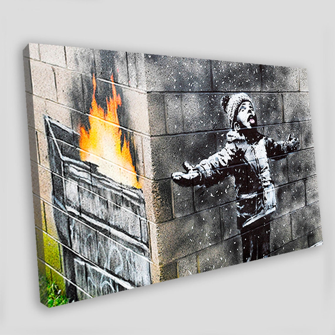 Graffiti snow Canvas wall art Street art mural Urban wall art | Etsy