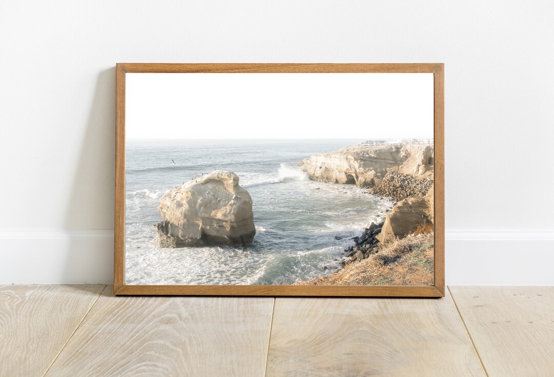 Sunset Cliffs Photo, Neutral Pastel Photo, Sunset Cliffs Art, San Diego ...