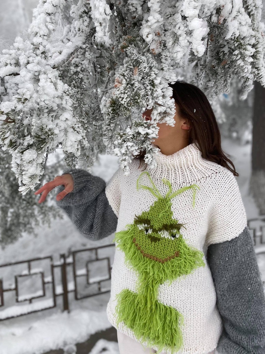 Handmade Grinch Turtleneck Sweater made to Order - Etsy