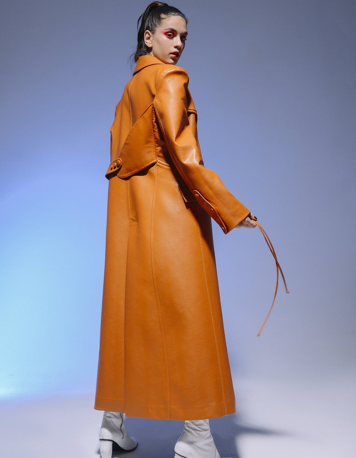 Long Brown Coat made to Order - Etsy