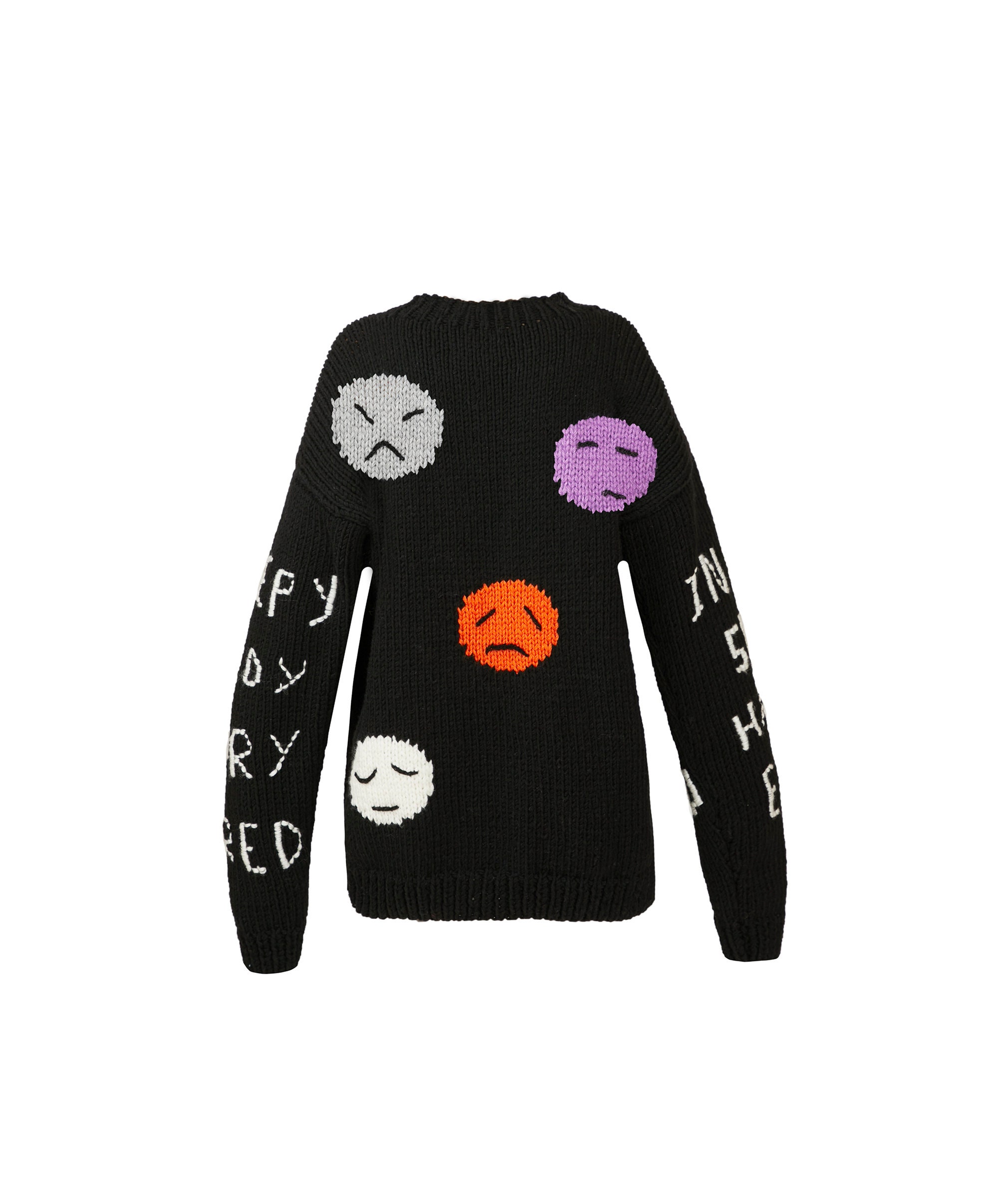Black Sweater of Emotions and Emojis made to Order - Etsy