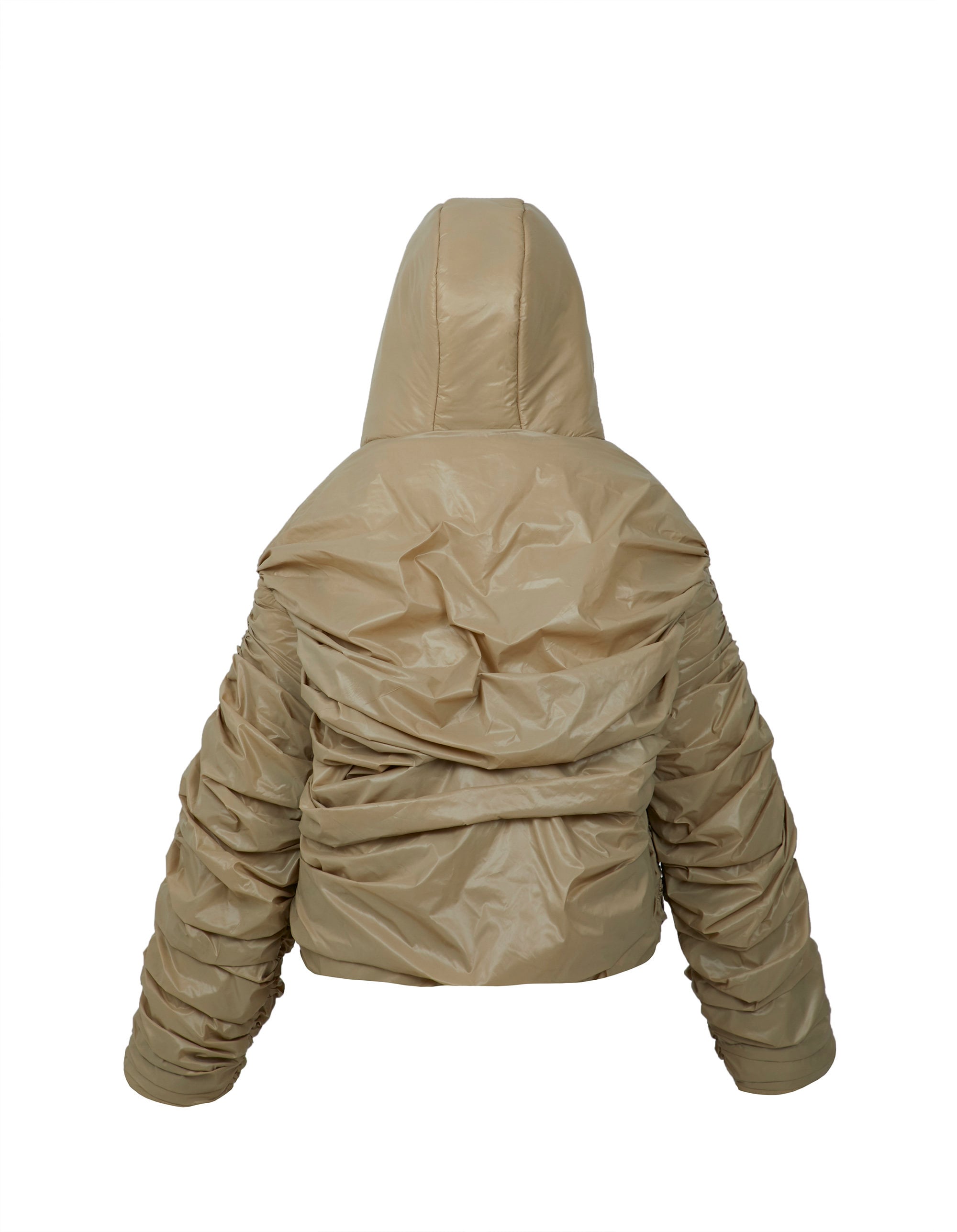 Khaki Crumpled Puffer Jacket - Etsy