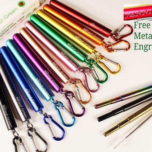 Reusable Straw Stainless Steel Customized Case Straw With - Etsy