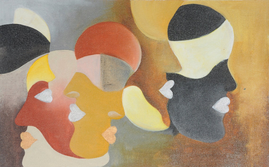 Large Abstract Face Art Oil Painting Painting on Canvas - Etsy