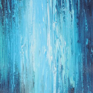 Large Blue Abstract Painting, Large Abstract Painting on Canvas, Extra ...