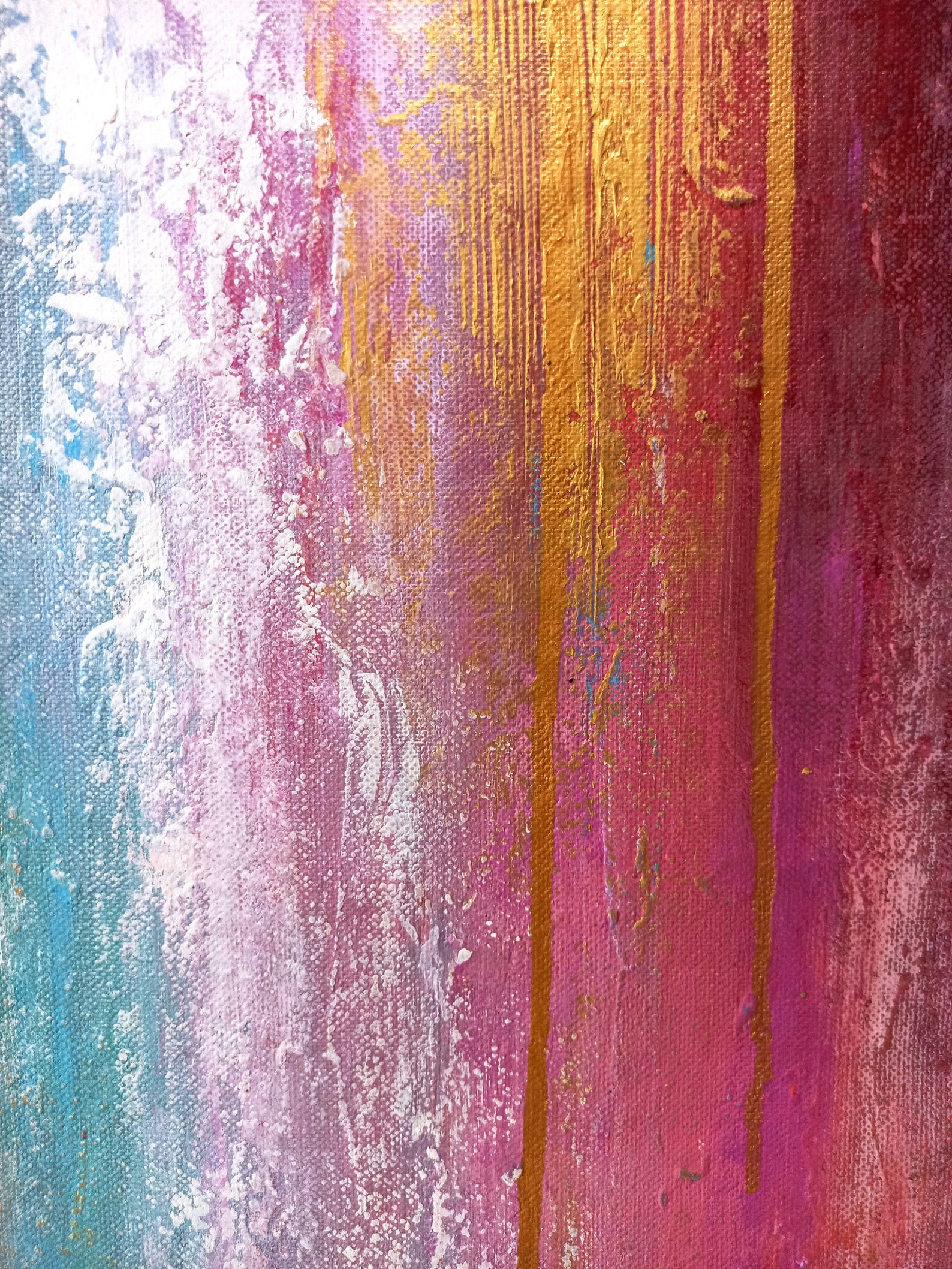 Pink Acrylic Oil Painting Original Abstract Painting Large - Etsy