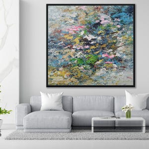 Extra Large Abstract Canvas Painting, Textured Oversized Wall Art for ...