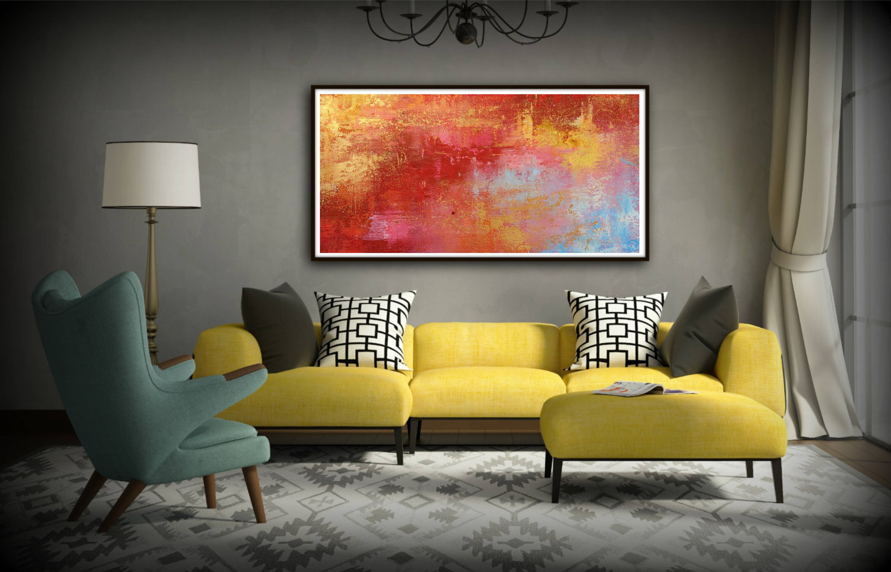 Textured Abstract Painting Large Acrylic Painting Original - Etsy