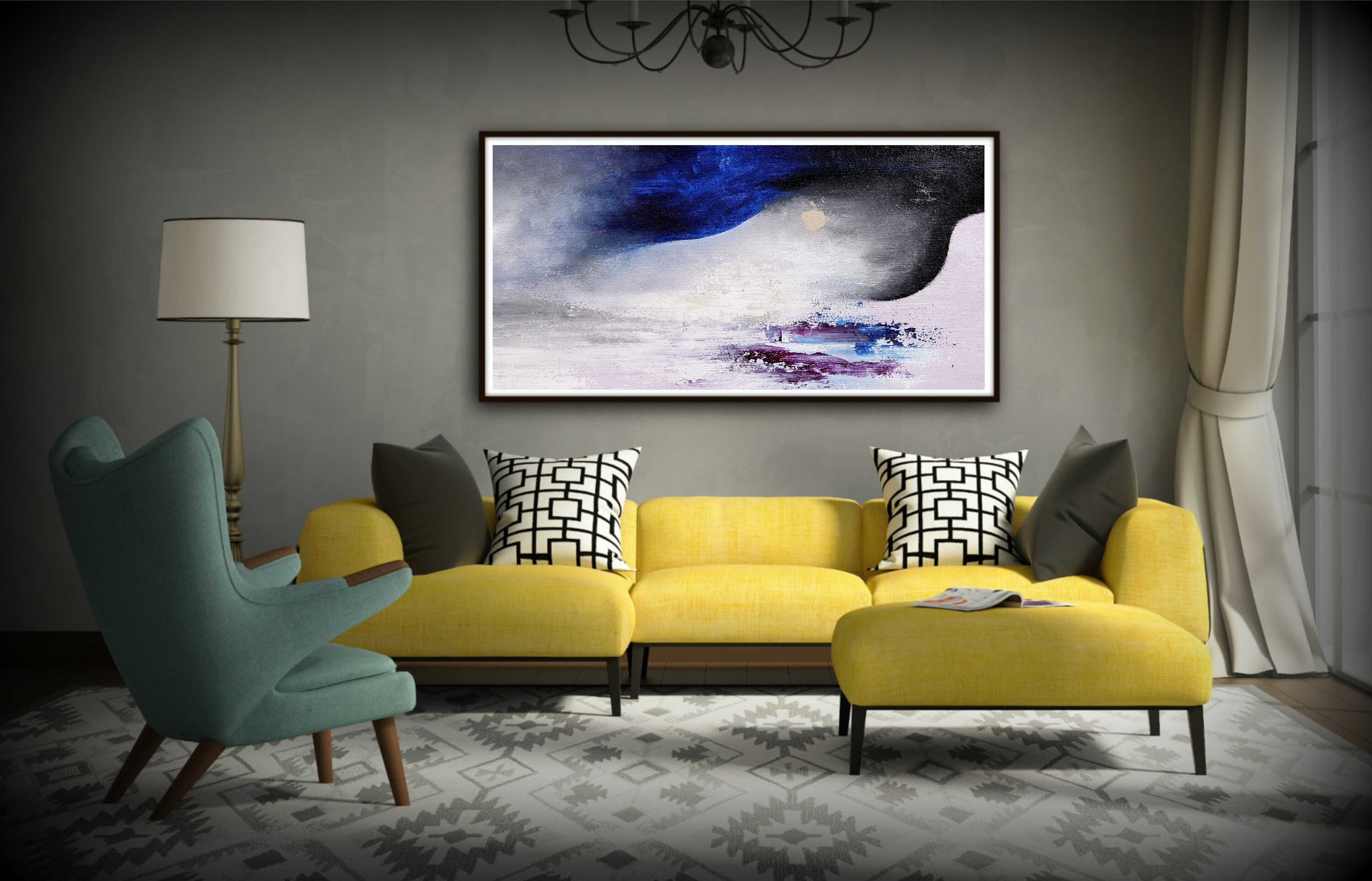 Modern Abstract Wall Art Abstract Paintings on Canvas Original | Etsy