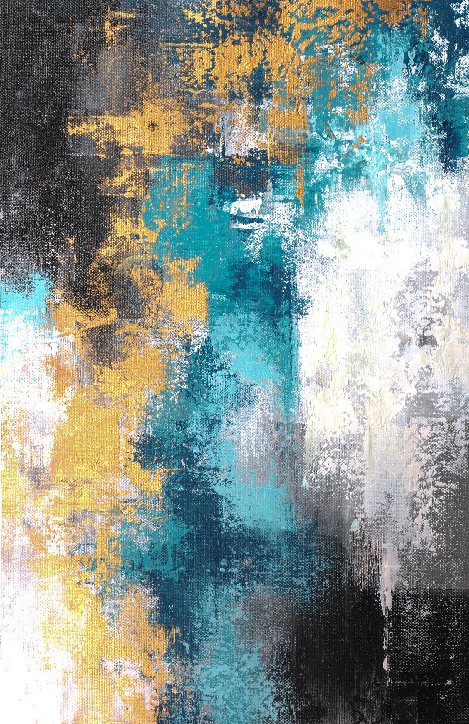 Yellow and Blue Abstract Painting Extra Large Painting - Etsy