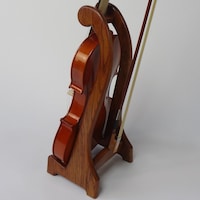 Violin Display Case Cabinet Wall Rack Hanger for Instrument and Bow W ...