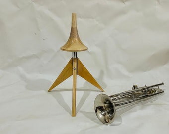 Two Trumpet/cornet Display Stand made in the USA walnut Stain - Etsy