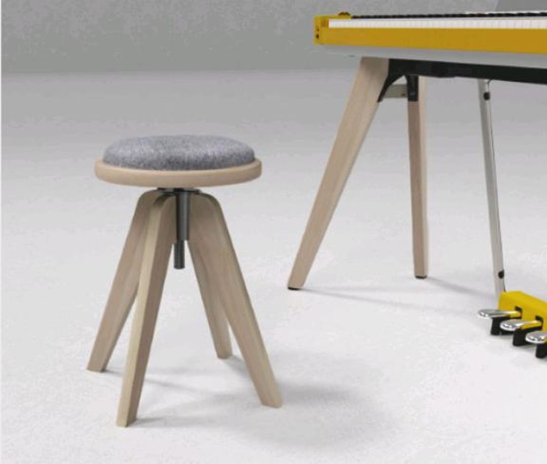 Handmade Solid Ash Piano Stool, Adjustable Height - Etsy