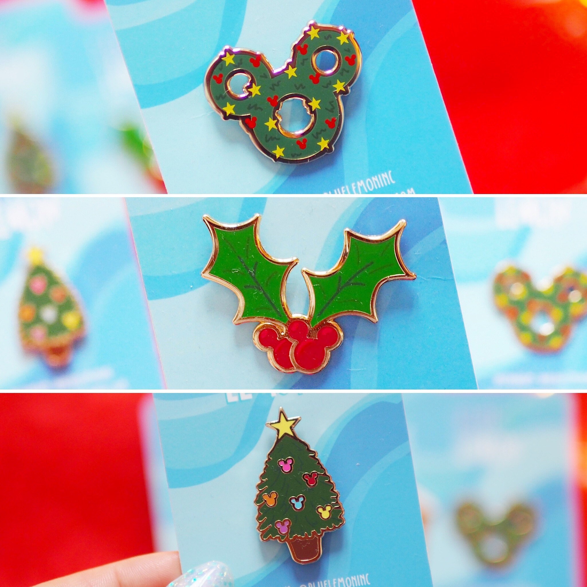 Mickey Christmas Pins - Etsy