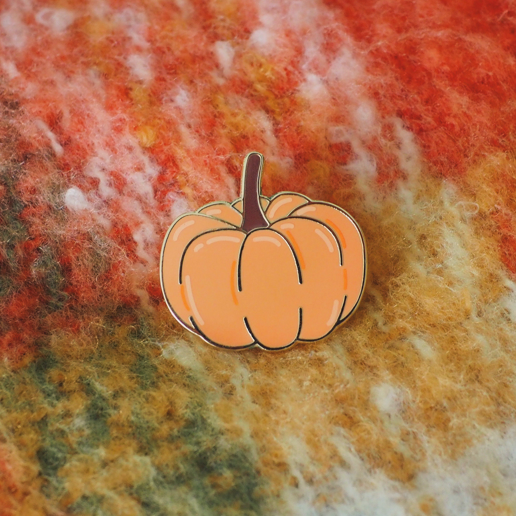 Hard Enamel Pumpkin Pin, Fall Colors - Etsy
