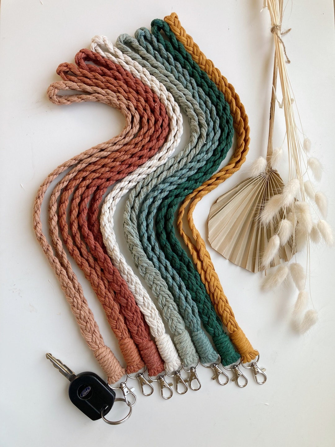 Macrame Lanyard, Braided Macrame Lanyard, Macrame Gifts, Macrame ...