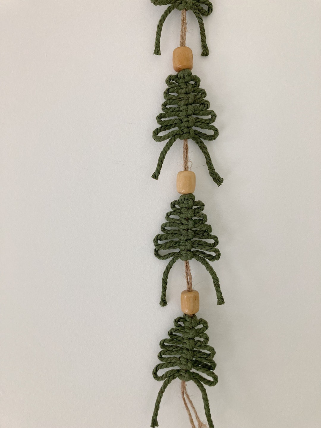 Macrame Garland, Mini Tree Decor, Vertical Garland, Boho Christmas Wall ...