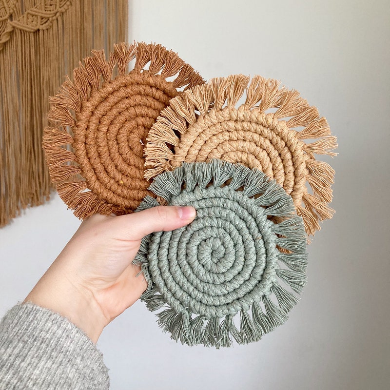 Macrame Coasters - Etsy