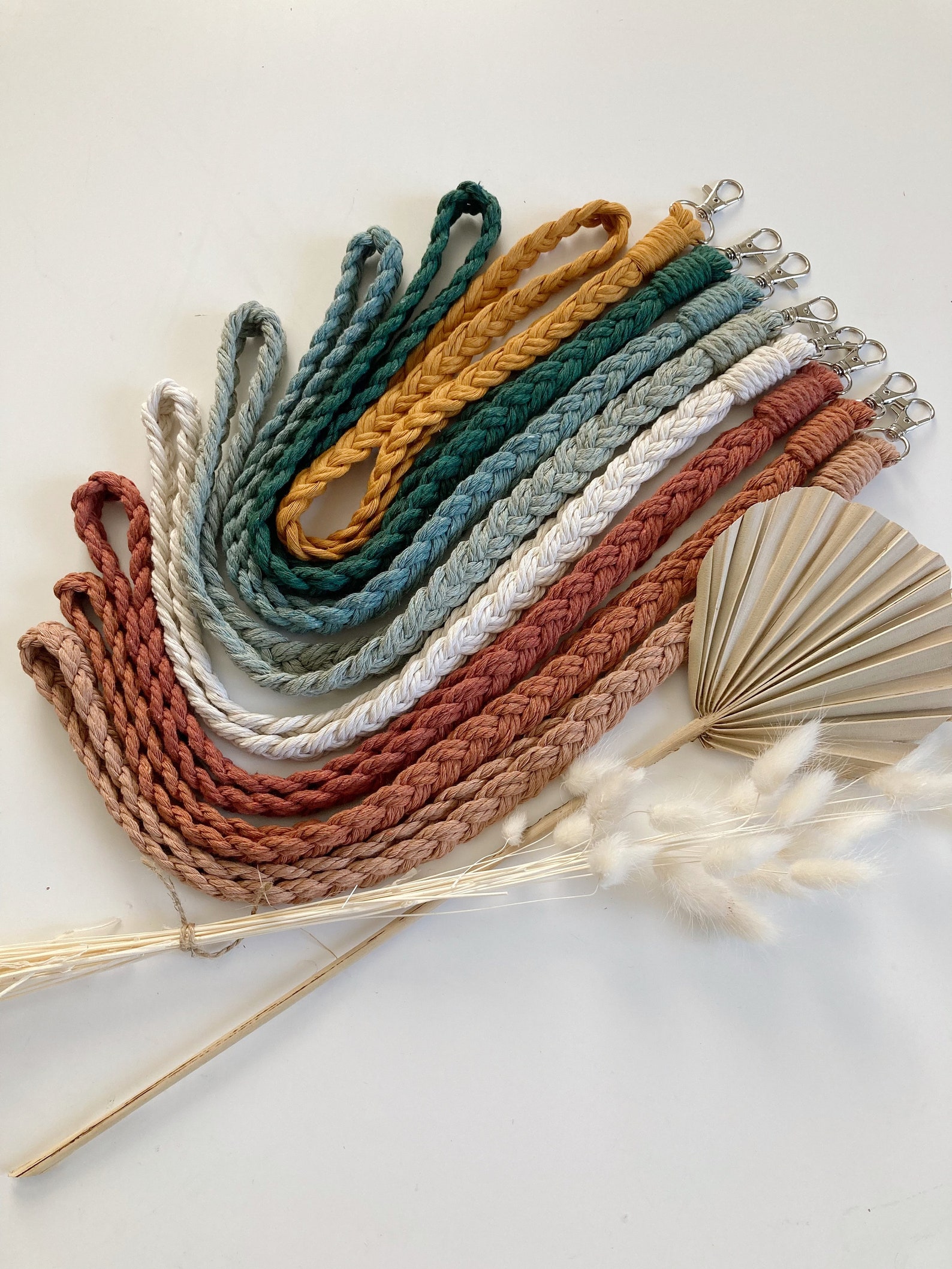 Macrame Lanyard Braided Macrame Lanyard Macrame Gifts - Etsy