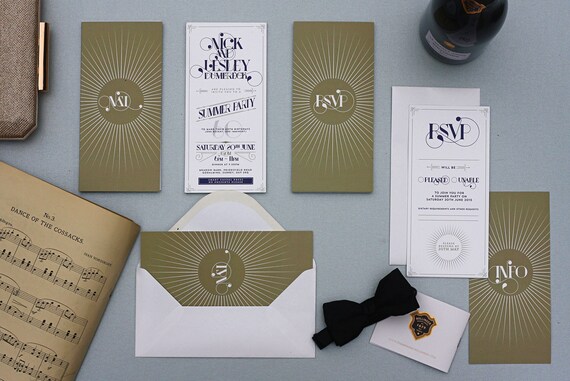 The Golden Age Wedding Party Invitations Dress to Impress - Etsy